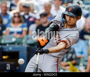 San Francisco Giants' Jung Hoo Lee bats during the second inning of a ...