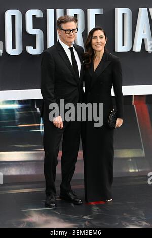 Colin Firth and Eleonora Perboni at the premiere of the feature film ...