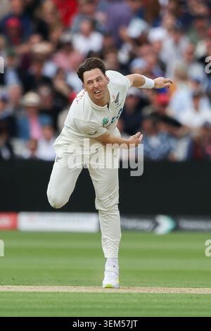 London, ENGLAND - Matt Henry of New Zealand in action during 2nd ...