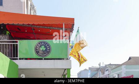 Nassau, Bahamas - February 14, 2025: Drive-thru sign for McDonald's ...