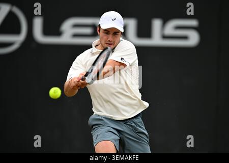 Rinky Hijikata of Australia in action against Jiri Lehecka of Czechia ...