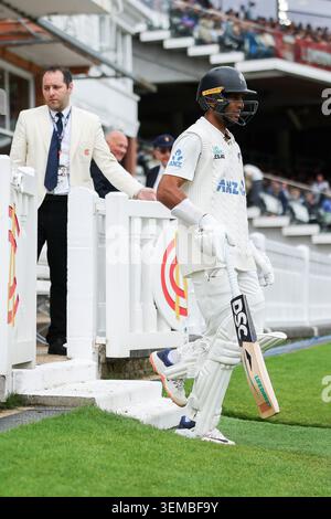 London, ENGLAND - Rachin Ravindra of New Zealand in action during 2nd ...