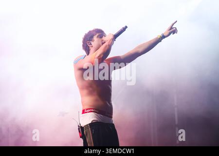Sangiovanni performs live during the Nameless Festival in Lecco, Italy ...