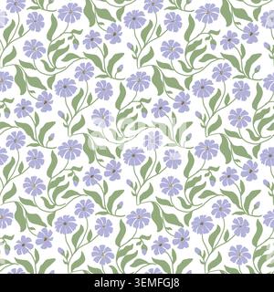 delicate light purple flowers with golden hearts, flowing green leaves ...