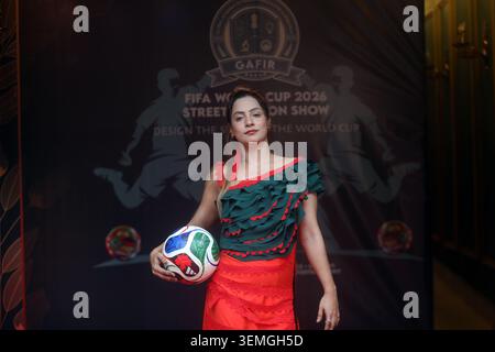 Dhaka, Bangladesh. 07th June, 2026. A model seen wearing a dress ...