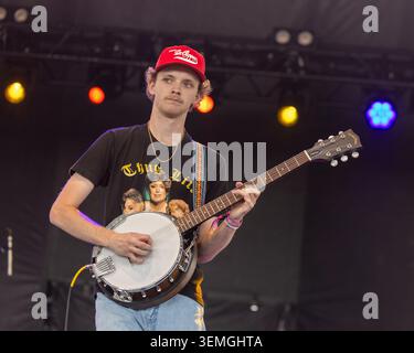 Noah Patrick of Sons of Habit during the Railbird Music Festival on ...