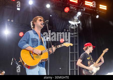 Mitchell Douglas of Sons of Habit during the Railbird Music Festival on ...