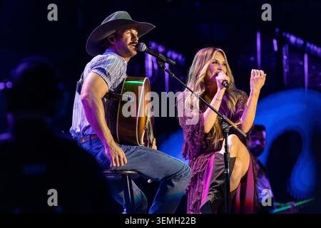 Riley Green performs during Night 4 of CMA Fest at Nissan Stadium in ...