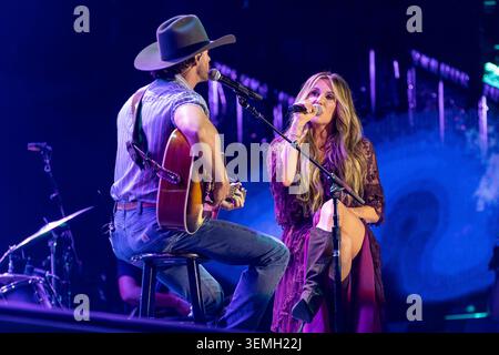 Riley Green performs during Night 4 of CMA Fest at Nissan Stadium in ...