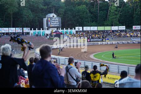 Poznań, Poland. 7 June, 2026. A wide shot shows the packed stadium ...