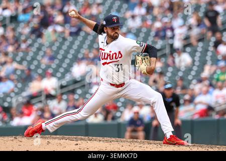 Minnesota Twins pitcher Justin Lawrence (31) during a baseball game ...