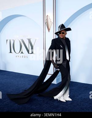 Jeremy Pope arrives at the 79th Tony Awards on Sunday, June 7, 2026, at ...