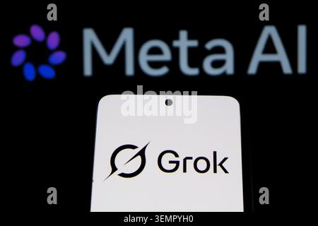Indonesia. 08th June, 2026. In this photo illustration, the Grok logo ...