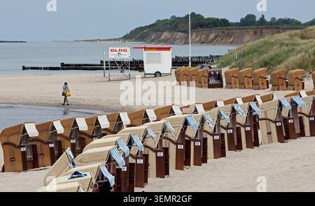 Wustrow, Germany. 08th June, 2026. Clouds cool down the Baltic Sea ...