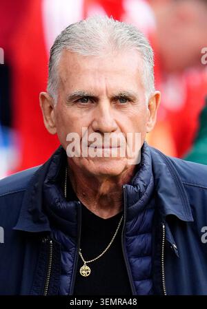 Ghana head coach Carlos Queiroz during the international friendly at ...