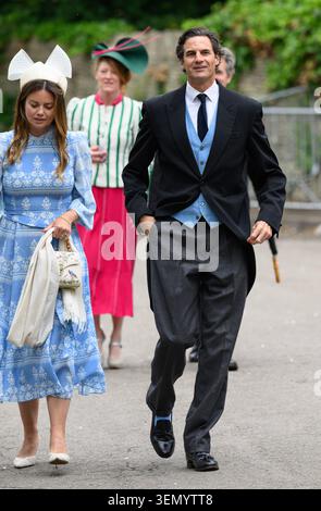 Peter Phillips and his wife Harriet Sperling on day five of Royal Ascot ...
