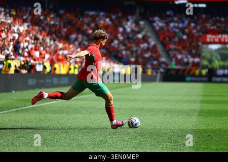 Morocco midfielder Samir El Mourabet #15 makes a pass during the second ...