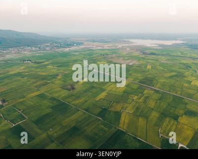 View of Rural Landscape and Distant Cityscape in Ninh Binh, Vietnam ...