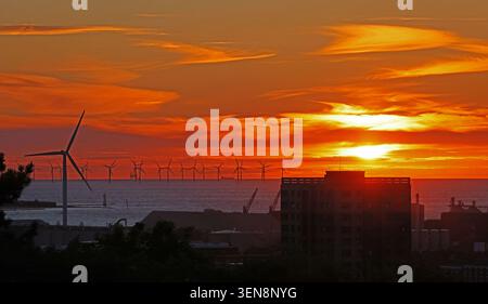 Sunset across Liverpool Bay, Monday, 11th May 2026 Stock Photo - Alamy
