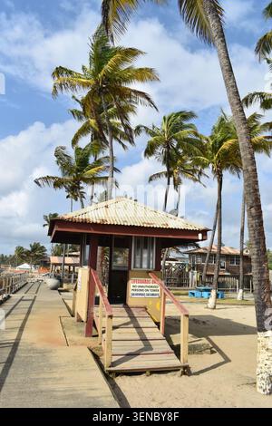 Manzanilla, Trinidad and Tobago - May 12, 2026 - A lifeguard watchtower ...