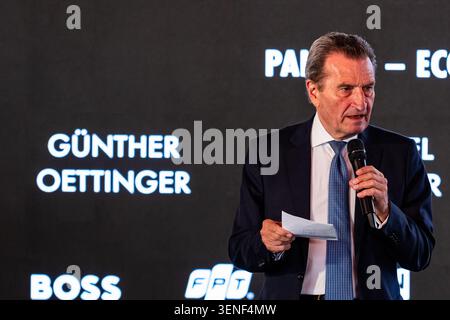 Stuttgart, GERMANY - June 11: Guenther Oettinger (Patron of the Boss ...