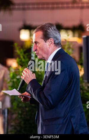 Stuttgart, GERMANY - June 11: Guenther Oettinger (Patron of the Boss ...