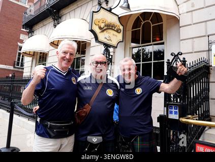 Scotland fans outside the Cheers Restaurant & Pub, Boston ...