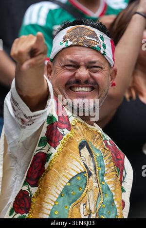 Mexico City, Mexico. 11th June, 2026. Football fans in colorful ...