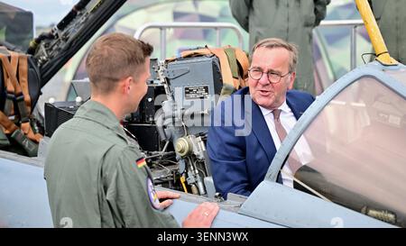 12 June 2026, Brandenburg, Schönefeld: Boris Pistorius (SPD), Federal ...