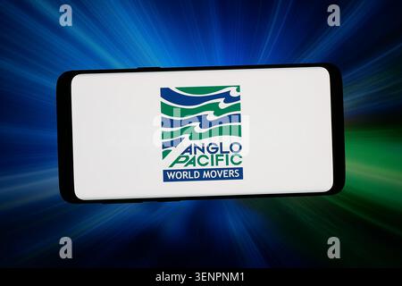 In this photo illustration, the logo of removals company Anglo Pacific ...