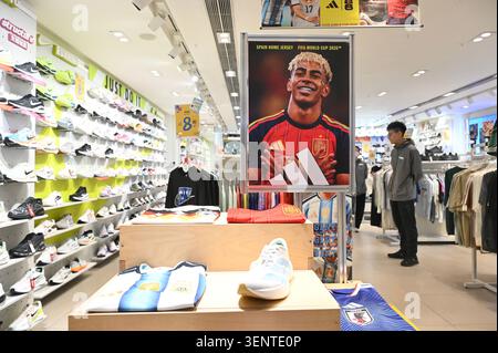 A store displaying FIFA World Cup 2026 products, Hong Kong, June 9 ...
