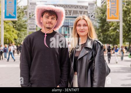 London, UK. 12 June 2026. Fans arrive on Olympic way to attend Harry ...