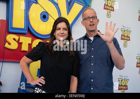 Andrew Stanton and Lindsey Collins attends the premiere of "Toy Story 5 ...
