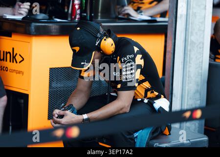 Lando Norris (GBR) (McLaren Mastercard F1 Team) during qualifying of ...