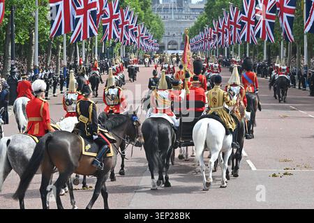 London, UK. 13th June, 2026. Prince Willaim, Prince Edwad and Princess ...
