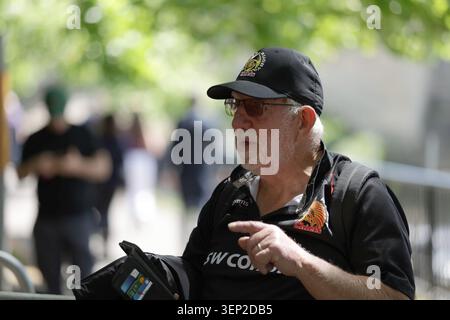 A Bath Rugby fan ahead of the Gallagher PREM match at The Recreation ...