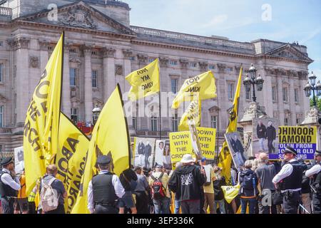 13 June 2026 Anti Monarchists protest during Trooping the Colour ...