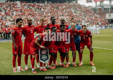 Players of Canada pose for a team photo prior to the FIFA World Cup ...