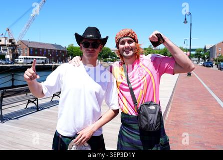 Scotland fans at the Boston Stadium, Foxborough, ahead of the FIFA ...