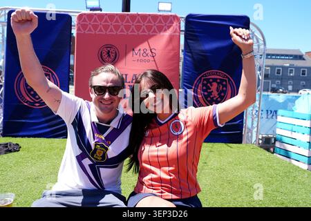 Scotland fans ahead of the FIFA World Cup Group C match at Boston ...