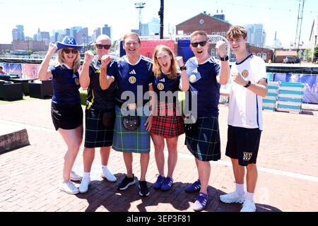 Scotland fans at the Boston Stadium, Foxborough, ahead of the FIFA ...