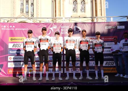 Biesse - Carrera - Premac team during Stage 1 of the Giro Next ...