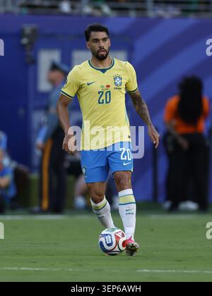 June 14 2026: Lucas Paqueta (Brazil) gestures during Brazil and Morocco ...