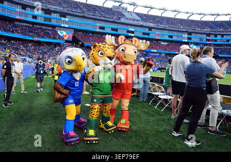June 13 2026 FIFA mascots before the FIFA World Cup game between Qatar ...