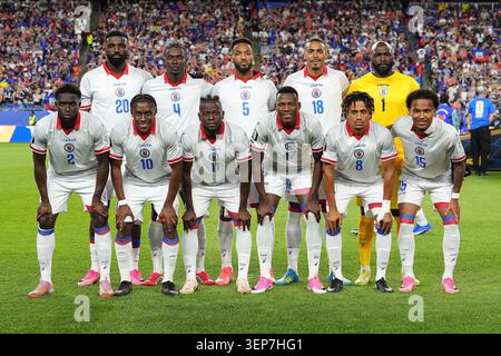 Haiti team group ahead of the FIFA World Cup Group C match at the ...