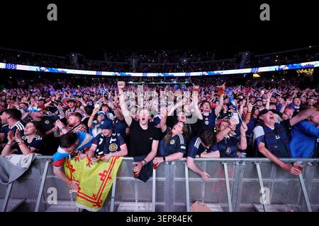 during a screening of the FIFA World Cup Group C match between Haiti ...