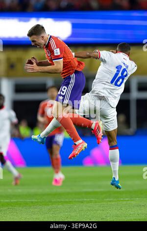 June 19, 2026: Haiti Midfielder Dominique Simon (25) chases the ball ...