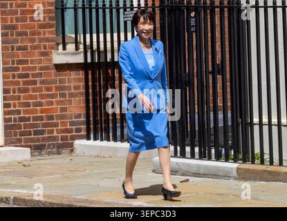 Japanese Prime Minister Sanae Takaichi (R) speaks with Kenyan President ...
