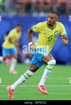 Raphinha of Brazil running during the FIFA World Cup 2026 Group C match ...