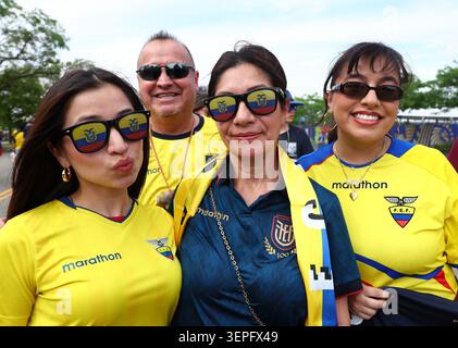 Philadelphia, USA. 14th June, 2026. Ecuador fans before the Ivory Coast ...